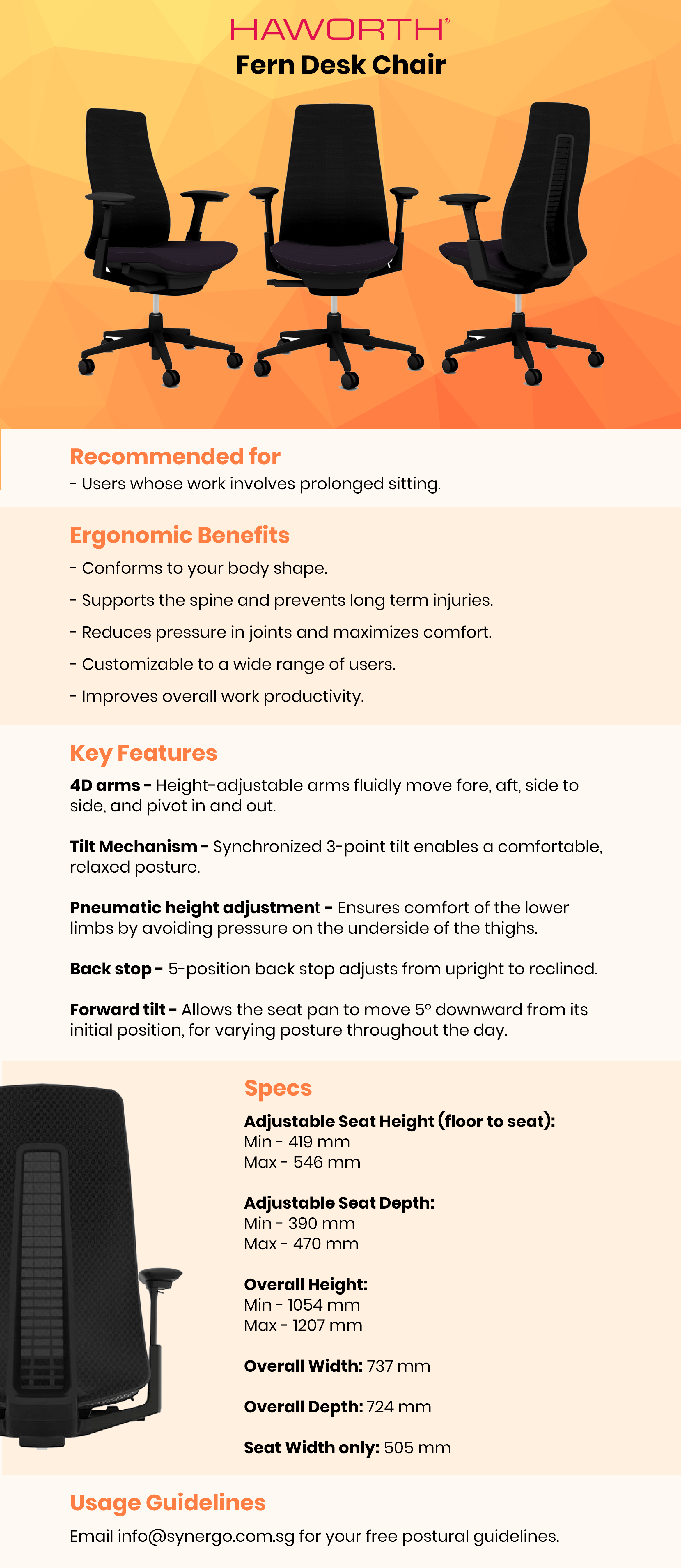 Haworth Fern Desk Chair